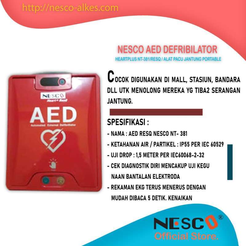 Promo Nesco Aed Defribilator Heartplus Nt-381/resq / Alat Pacu Jantung ...