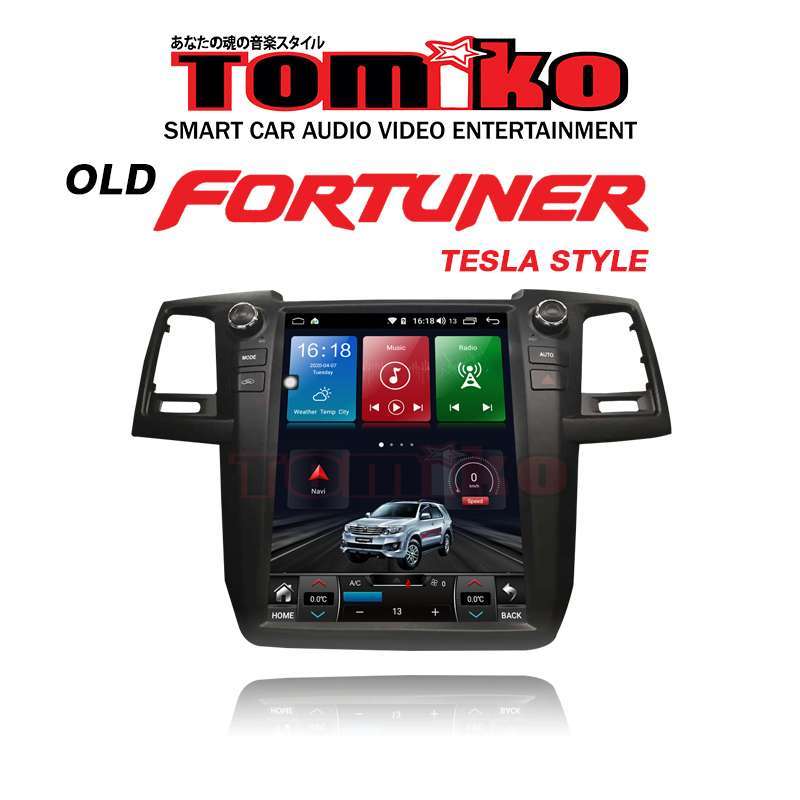 Jual Head unit Android Tomiko OEM for Toyota Old Fortuner Tesla Style ...