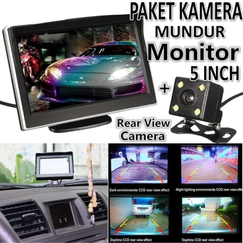 Jual Paket Kamera Mundur Parkir Rear View Camera Ccd Dengan Monitor 5 ...