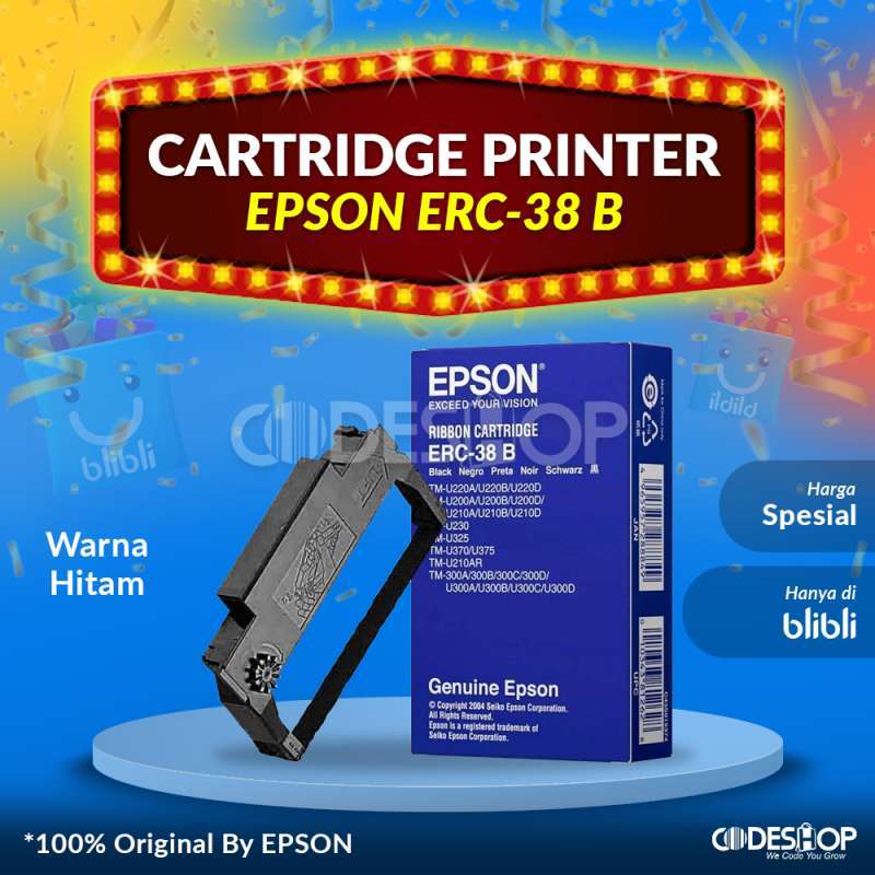 Jual CARTRIDGE PITA RIBBON PRINTER EPSON TM-U220 - ERC 38 B - BLACK ...