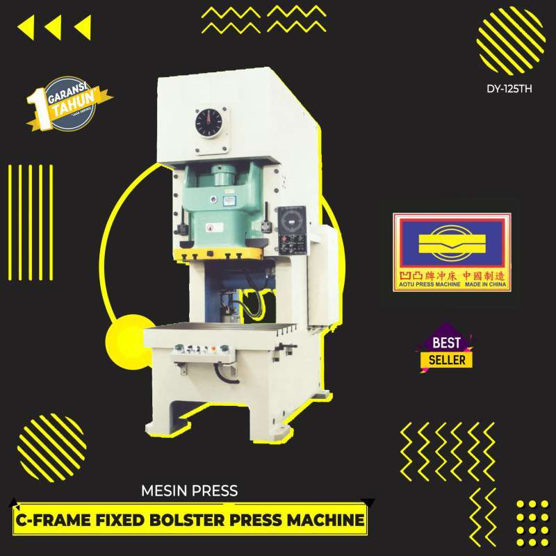 Jual Mesin Press - C-Frame Fixed Bolster Press Machine - DY-125TH ...