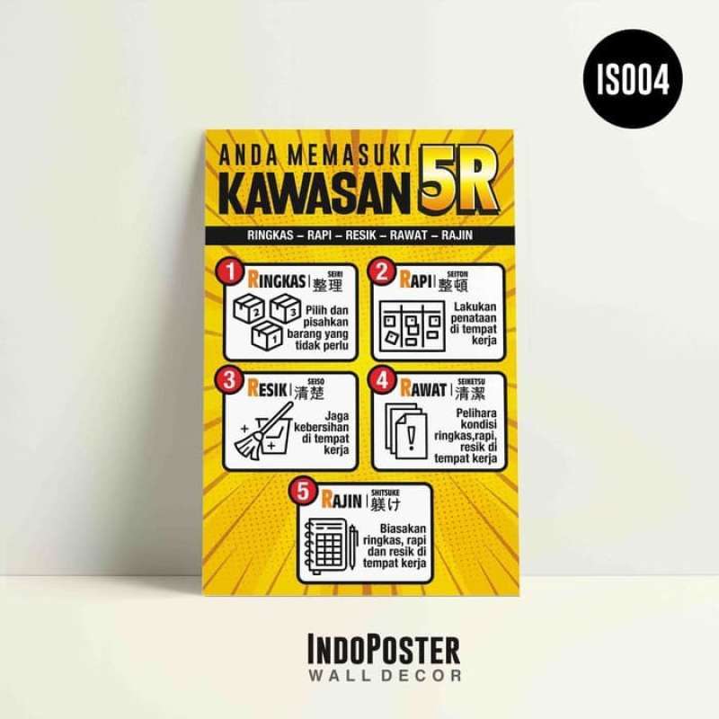Promo Poster K3 Keselamatan Safety Anda Memasuki Kawasan 5r 5s Ukuran ...