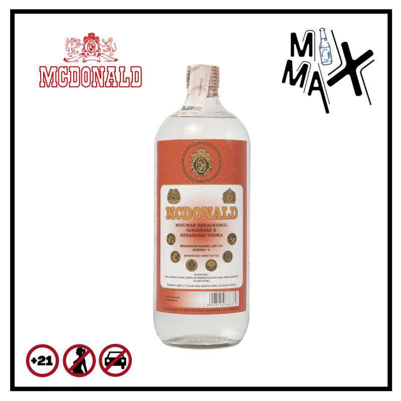 Jual MC DONALD VODKA V/S - 1000 ML di Seller MIXMAX PARTY - Pekojan ...