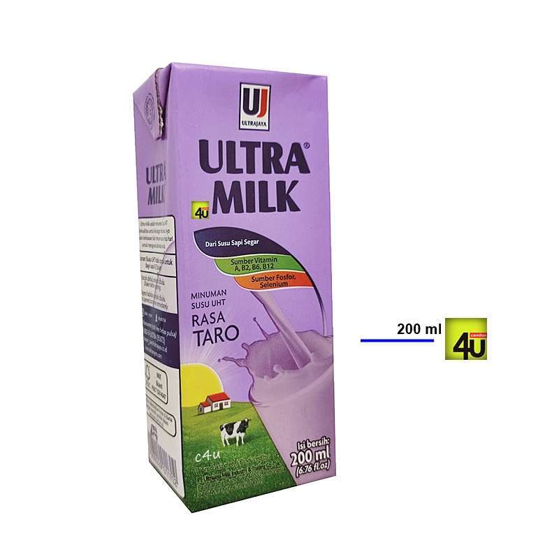 Promo Ultra Jaya - Ultra Milk UHT RTD Rasa TARO - Tetra Pack [200 ml ...