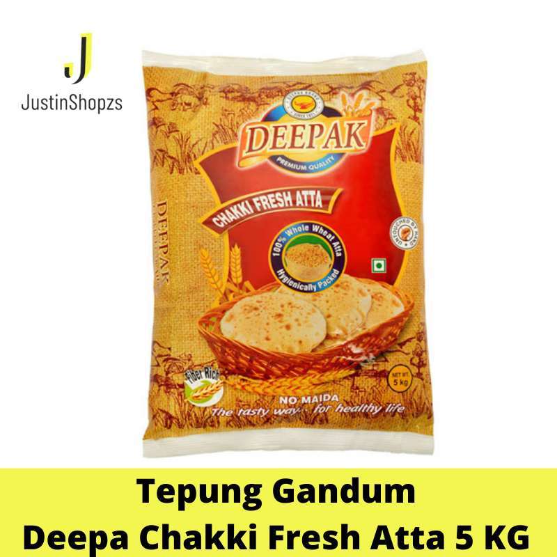 Jual Tepung Gandum Deepak Chakki Atta Fresh Premium Whole Wheat Flour 5 ...