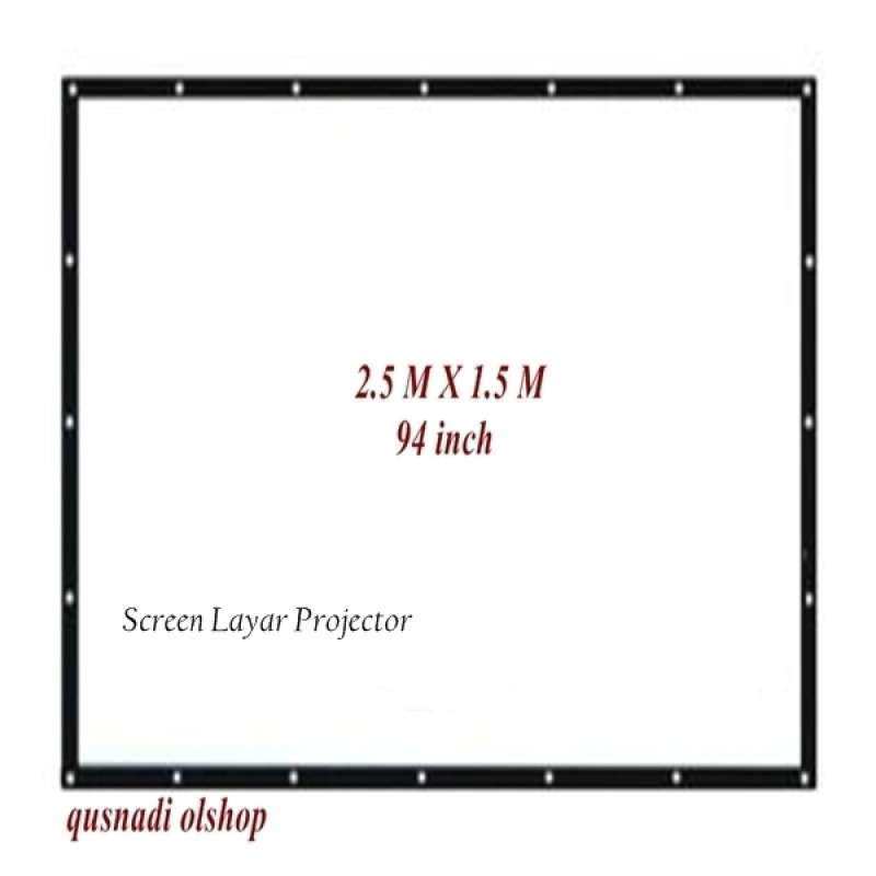 Jual Promo Kain Layar Proyeksi Infokus 2.5m X 1.5m (94in) Diagonal ...