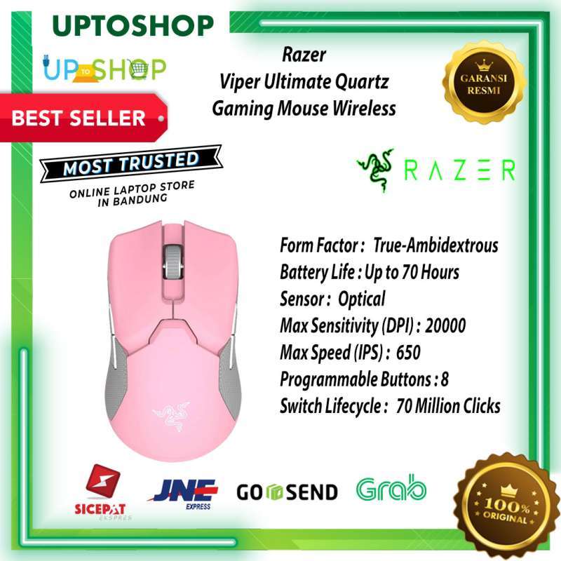 Promo Razer Viper Ultimate Quartz with Charging Dock - Wireless Gaming ...