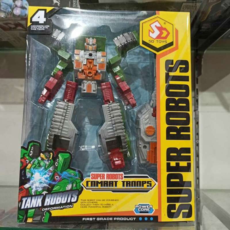 Jual Mainan Figure transformers Super Robots green Tank tinggi Sekitar ...