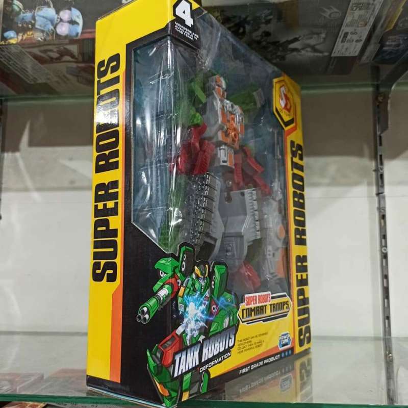 Jual Mainan Figure transformers Super Robots green Tank tinggi Sekitar ...