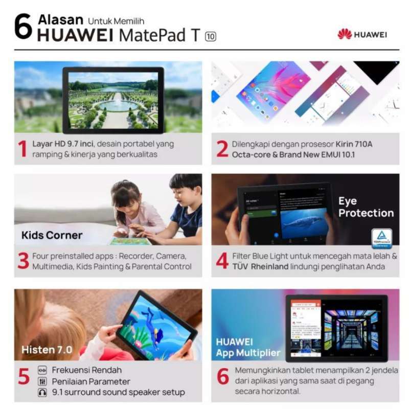 Jual Huawei Matepad T10 | Tablet | 2gb Ram+ 32gb Rom | Tampilan Hd 9.7 ...