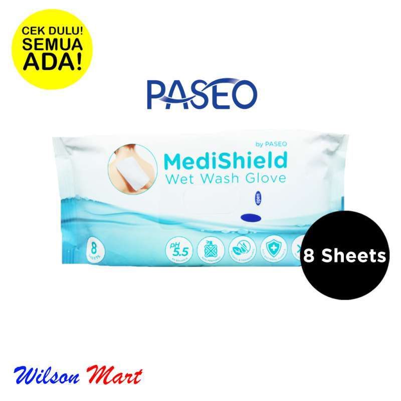 Jual Medishield By Paseo Wet Wash Glove Isi 8 Sheets Di Seller Wilson ...