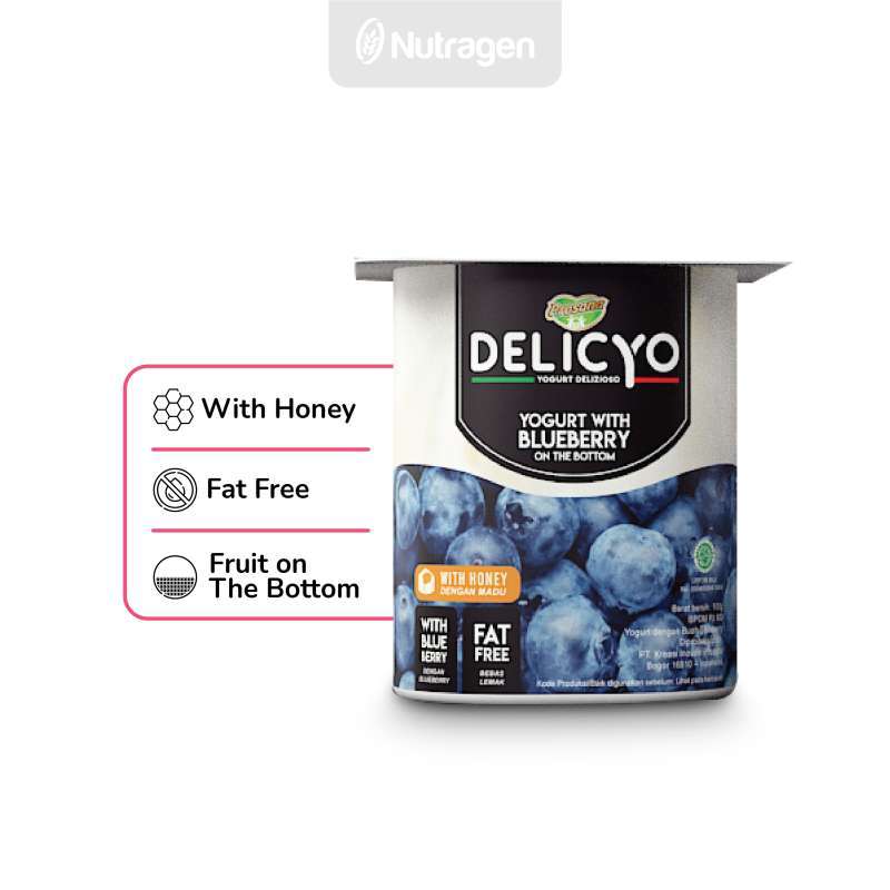 Jual Delicyo Spoonable Yogurt - Blueberry 1 Karton (12 pcs) di Seller ...