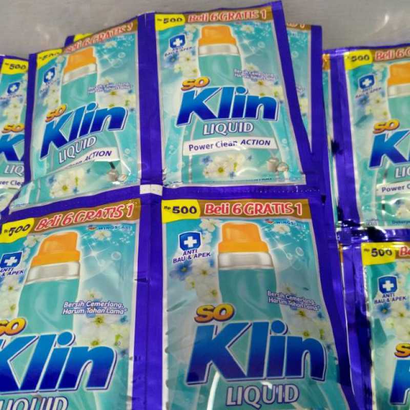 Promo SoKlin Liquid Power Clean Action [22 ml/ 24 pcs] Biru Diskon 19% ...