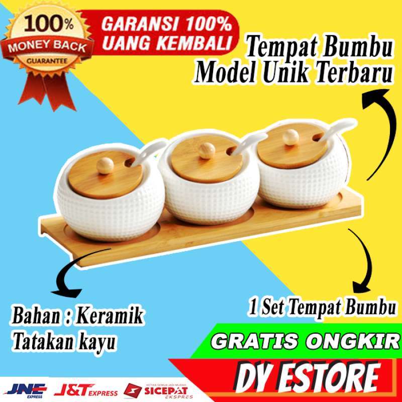Jual D977 Rak Rempah Wadah Tempat Bumbu Kayu Toples Botol Kotak Bumbu ...