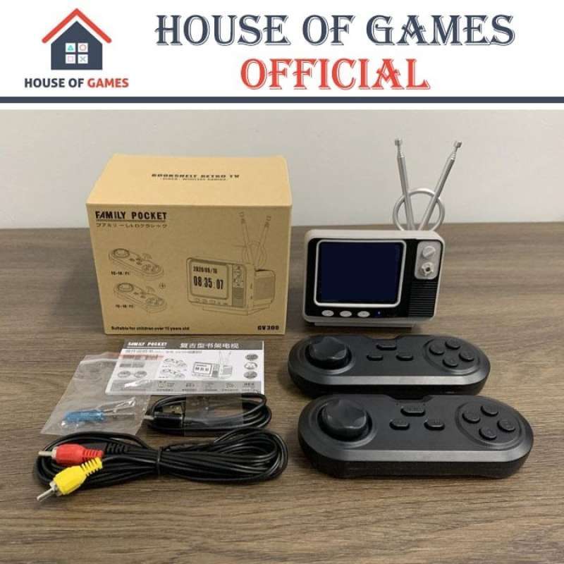Jual Family Pocket Gv300 Retro Bookshelf Tv Game Console 3.0 Inch Di ...