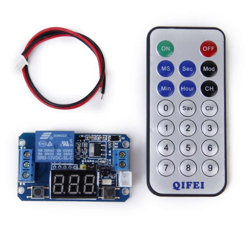 Promo 12 V LED Digital Programmable Timer Relay Switch Module + IR ...
