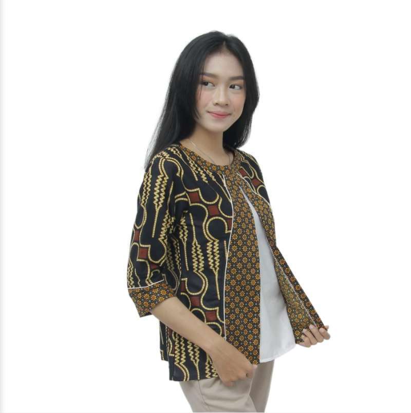 Jual Batik Atasan Wanita Blouse Batik Modern Batik Kerja Wanita Model