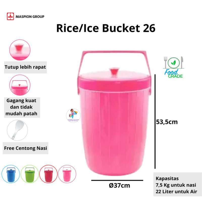 Jual Ice / Rice Bucket Usa 26 Ltr Maspion - Biru Di Seller Kimberly 90 ...