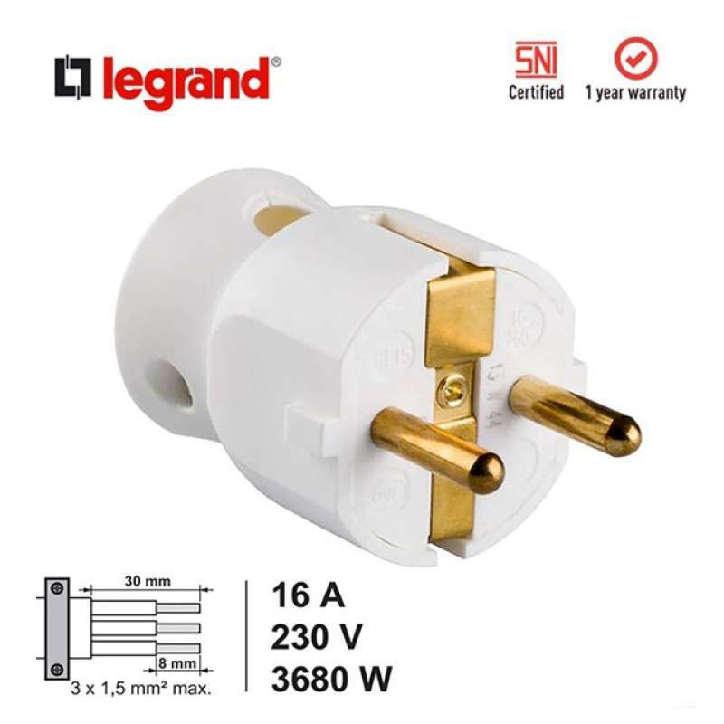 Jual Legrand Colokan Kabel Samping (Steker Plug) - Hitam di Seller ...