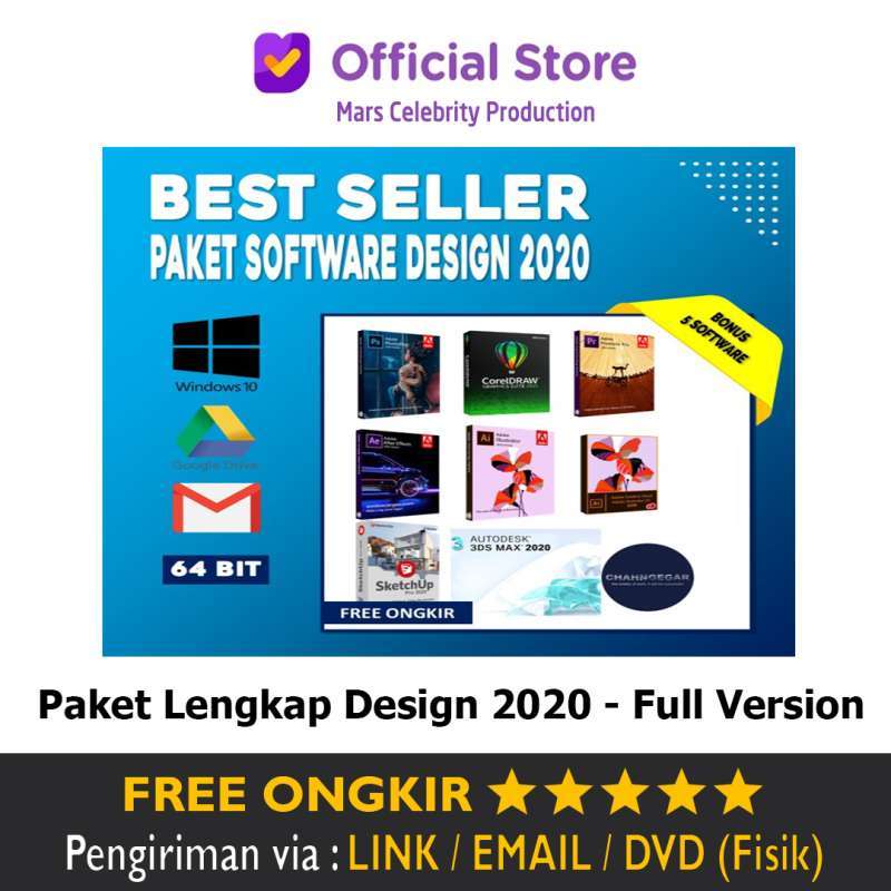 Promo Paket Design 2020 - Photoshop Illustrator CorelDraw SketchUp Vray ...