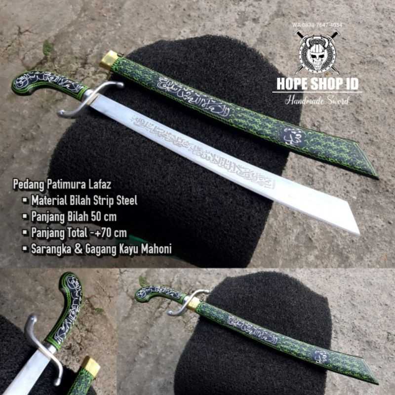 Promo Pedang Pattimura Arab Desain Kaligrafi Di Sarung Dan Bilah Diskon ...