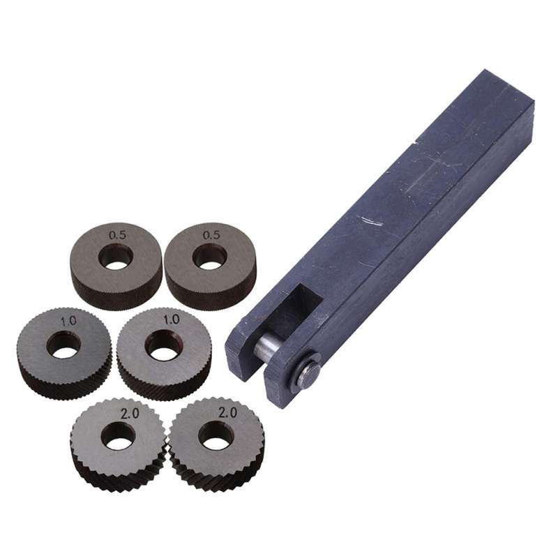 Jual Steel Knurler Knurling Tool Wheels Linear Knurl Kit 0.5mm 1mm 2mm ...