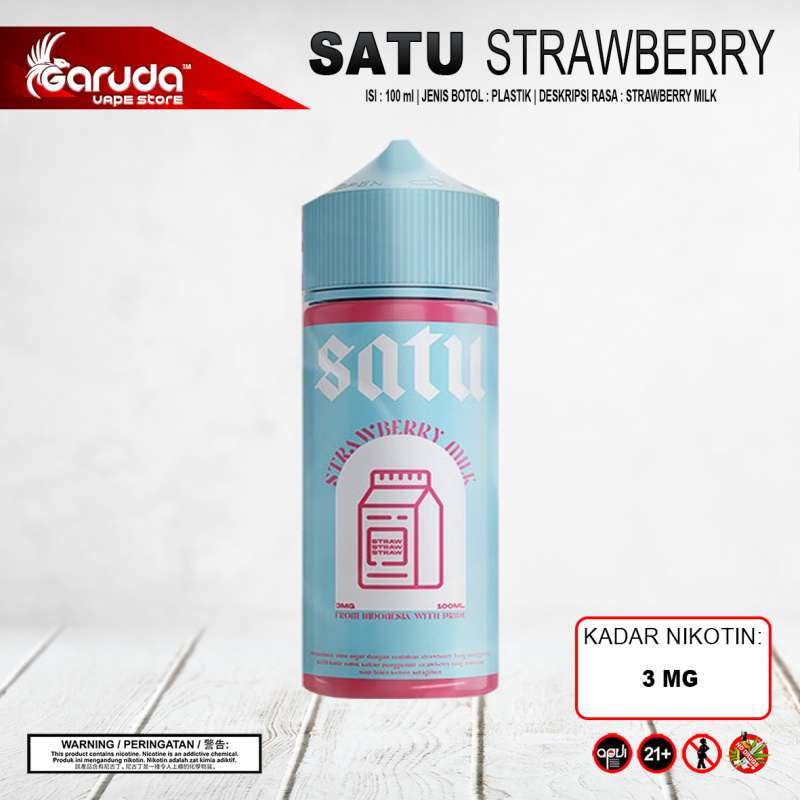 Jual Liquid Satu Series Indo Brew 3MG 100ml Bercukai STRAWBERRY MILK di ...