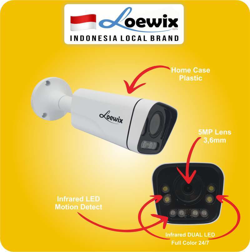Jual Loewix Cctv Kamera 6 Mp Ip Camera Outdoor Full Color Sony Imx335 ...