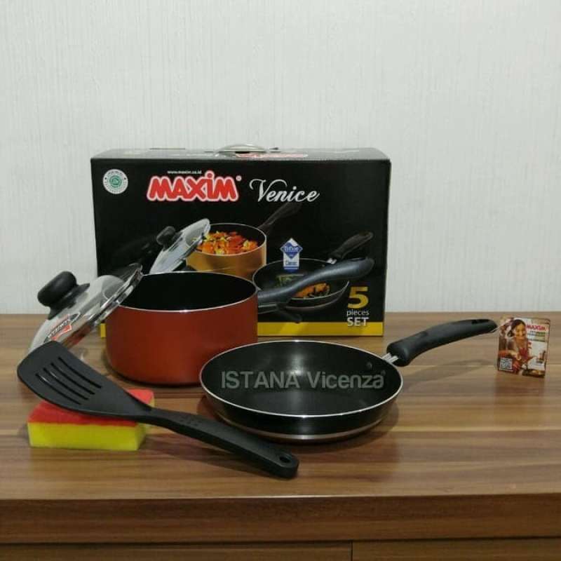 Promo Panci + Penggorengan Set Maxim Venice 5 Pcs Diskon 46% di Seller ... Promo Panci + Penggorengan Set Maxim Venice 5 Pcs Diskon 46% di Seller ...