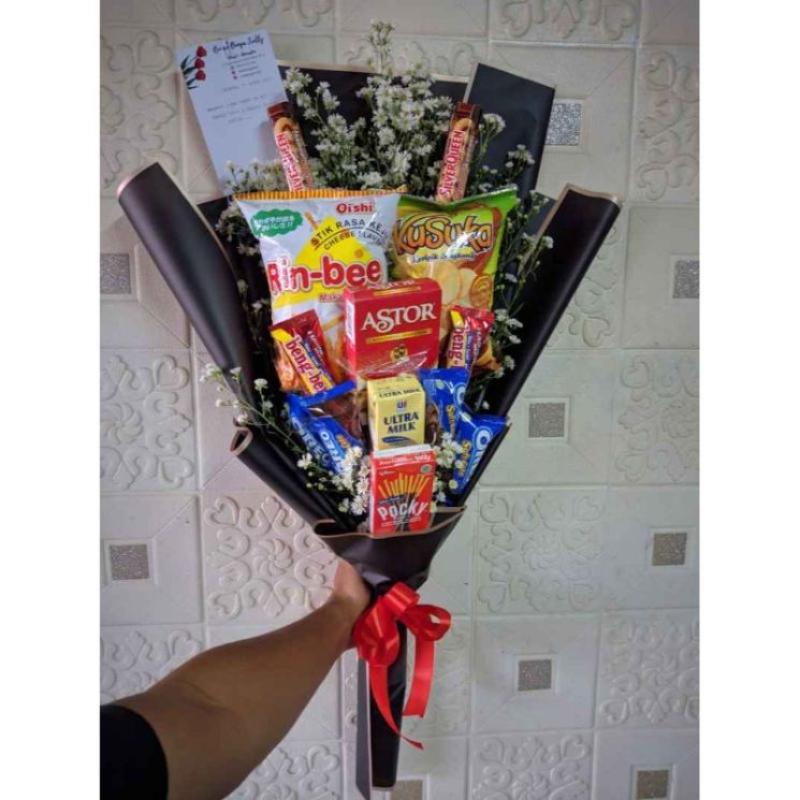 Jual SNACK BOUQUET | BUKET SNACK | BUKET BUNGA DAN SNACK BESAR di ...