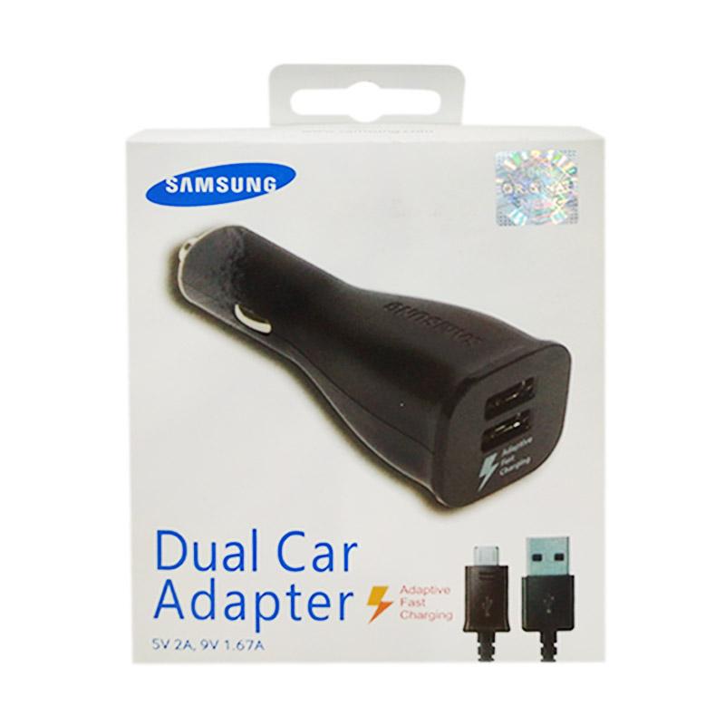 Jual Samsung Car Adapter Fast Charger [fast Charging/ Dual Port] Hitam ...