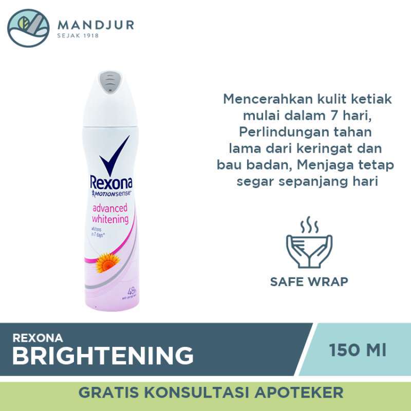 Jual Rexona Anti-Perspirant Deodorant Spray Advanced Whitening 150 ML - Mencerahkan Kulit Ketiak ...