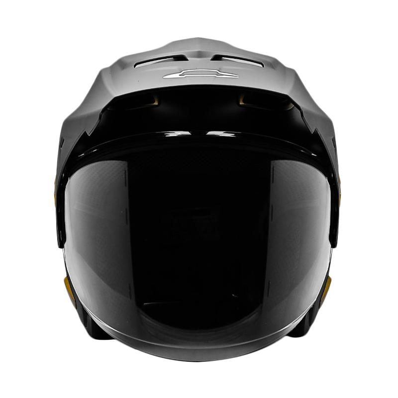 Jual Cargloss Former Text Helm Half Face - Gold Black Doff - L di ...