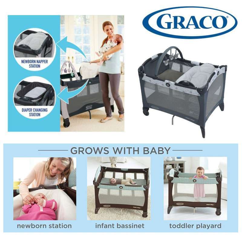 Jual Graco box Reversible Napper Changer Kodiak Pack n Play Changing ...
