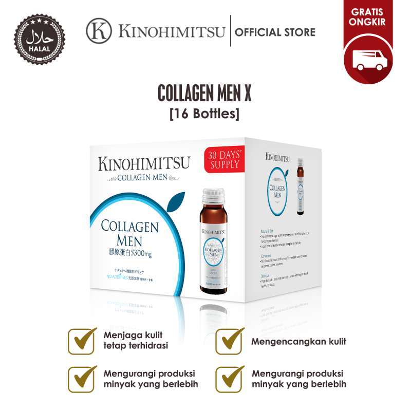 Promo Kinohimitsu Collagen Men (Minuman Kolagen) 16 Bottles Diskon 39% ...