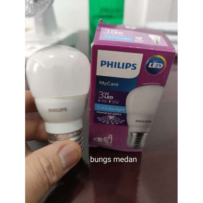 Jual Lampu LED Philips 3 Watt Putih 3W 3Watt 3 W BULB LEDBULB P45 MINI ...