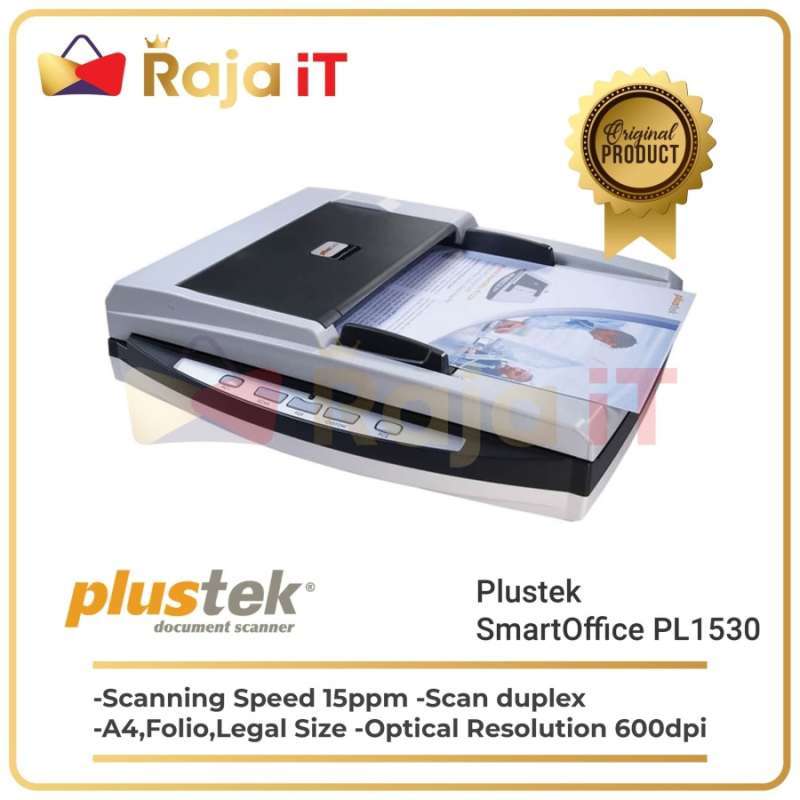 Jual Plustek Scanner Adf With Flatbed Pl1530 [folio/f4] Di Seller Raja ...