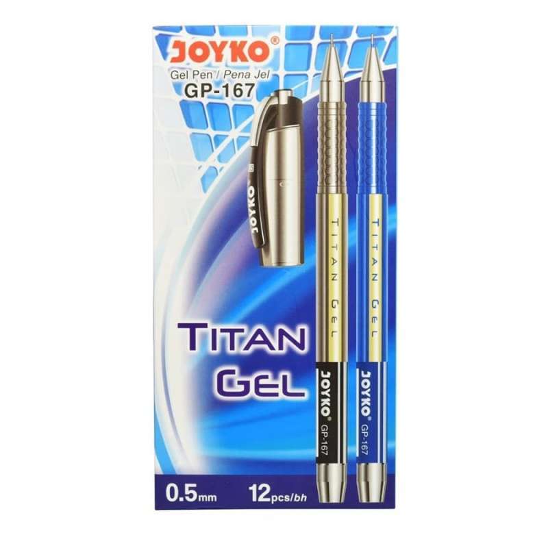 Jual Joyko Gel Pen Titan Gel GP-167 / Pena Jel Joyko Tipe Titan di ...