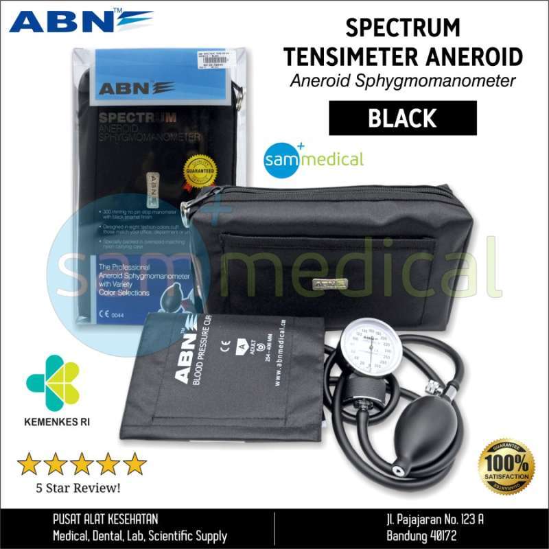 Jual Alat Tensimeter Aneroid Tensi Jarum Abn Spectrum Black Di Seller ...