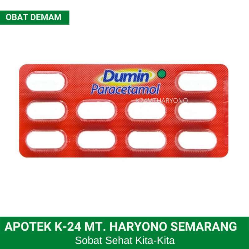 Jual Dumin 500 mg Strip 10 Tablet / Paracetamol Obat Nyeri Demam Sakit ...