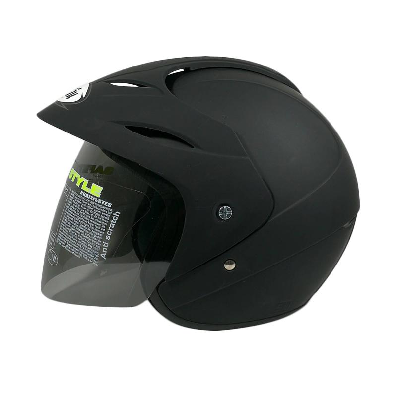 Jual HIU Nico Helm Half Face - Hitam Doff Online Februari 2021 | Blibli