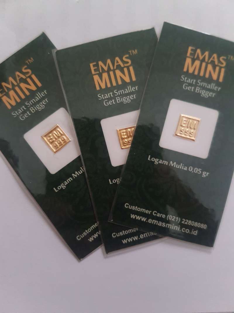 Jual EMAS MINI 0.05 GRAM 24 KARAT UNTUK GIFT, SOUVENIR DAN TUKAR EMAS ...