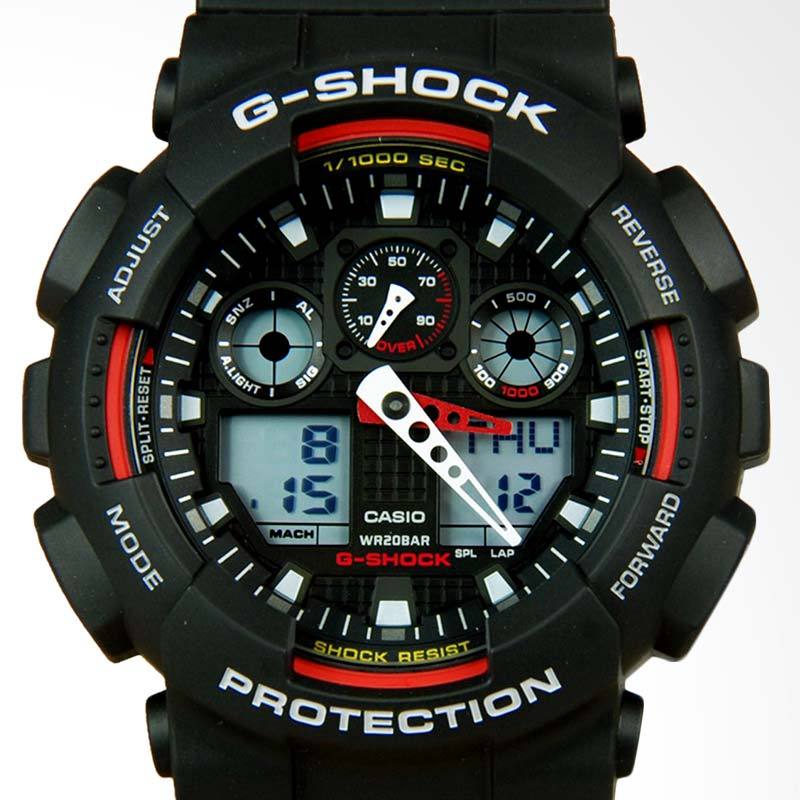 Promo G-SHOCK Casio Rubber Strap Analog Digital Jam Tangan Pria - Merah ...
