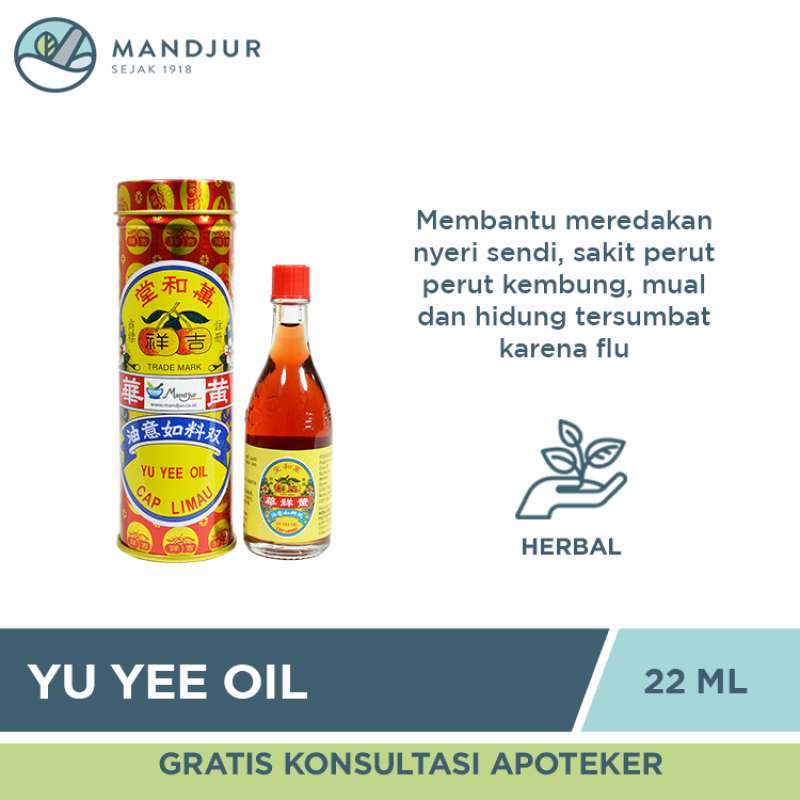 Jual YU Yee Oil Cap Limau Minyak Angin [22 mL] di Seller Apotek Mandjur ...