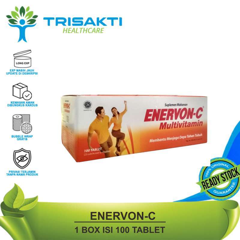 Promo Enervon C Multivitamin [1 Box = 100 PCS] Diskon 21% di Seller ...