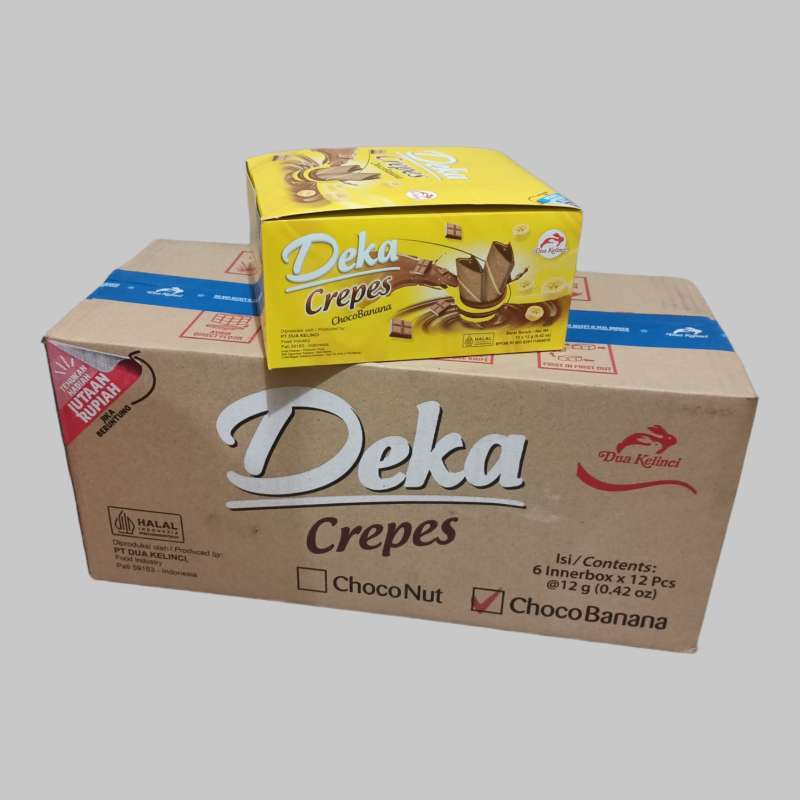 Jual Dua Kelinci Deka Crepes Choco Banana Snack [12 Pcs/box] Halal Di ...