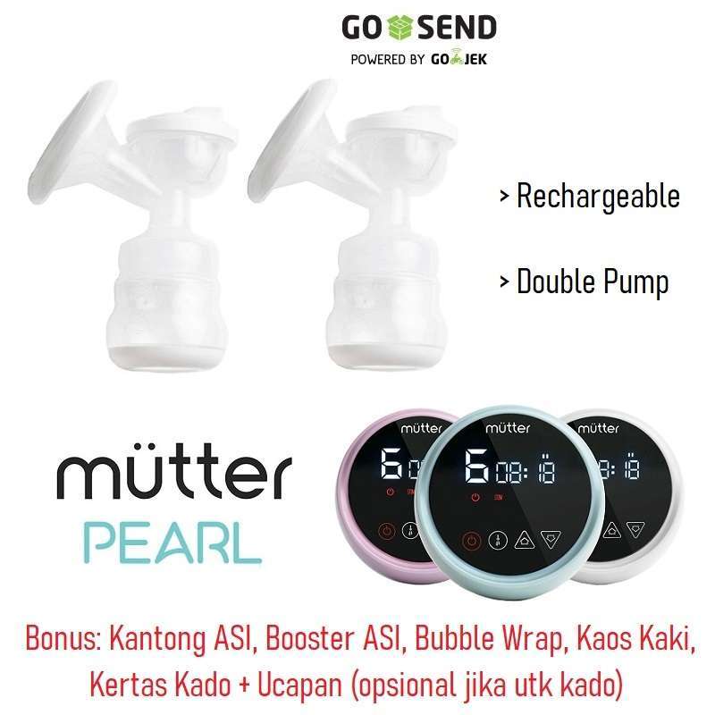 Jual Mutter PEARL Pompa ASI Rechargeable Double Pump Tidak Sakit di ...