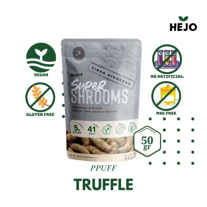 Jual Ppuff! Supershrooms - Truffle - Snack Jamur Tiram Dan Beras Merah ...