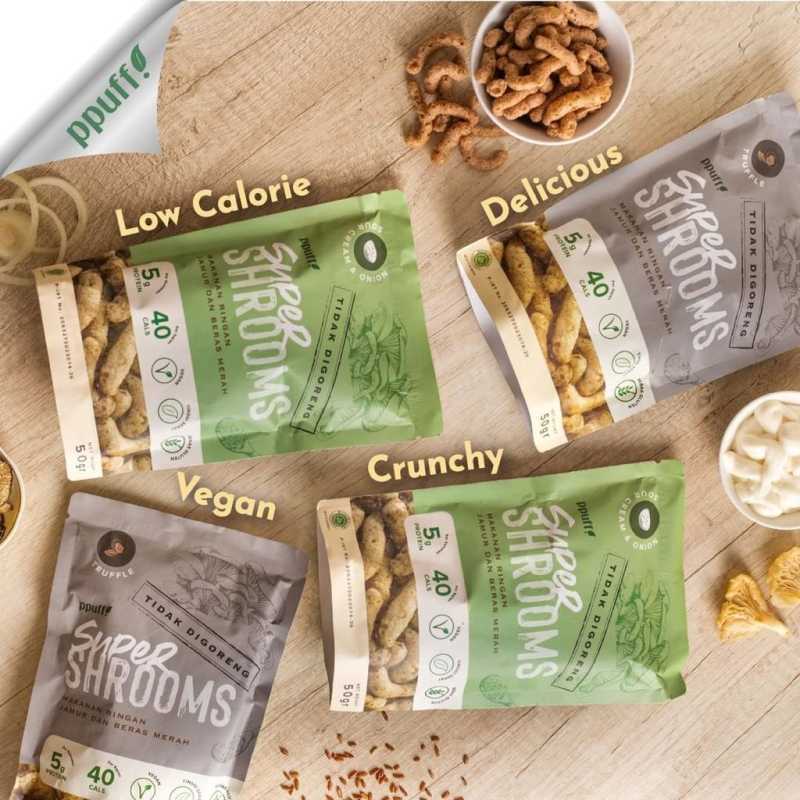 Jual Ppuff! Supershrooms - Truffle - Snack Jamur Tiram Dan Beras Merah ...