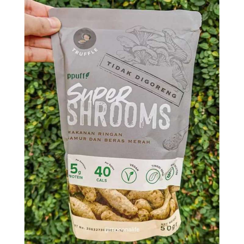 Jual Ppuff! Supershrooms - Truffle - Snack Jamur Tiram Dan Beras Merah ...